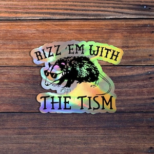 Rizz Em With the Tism Waterproof Weatherproof Vinyl Sticker Decal - Etsy
