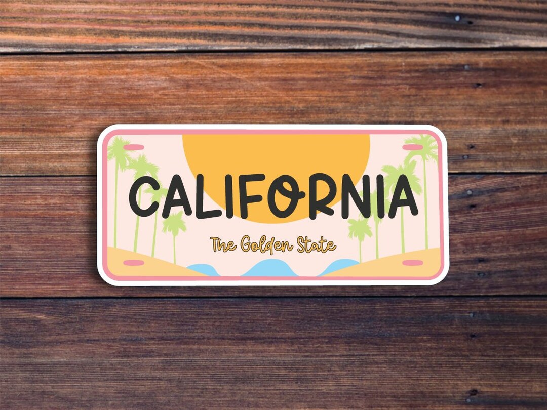 California License Plate Sticker, California Sticker, Cute Sticker, Car ...