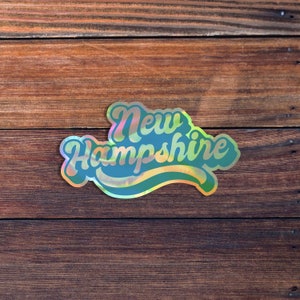 New Hampshire Retro Text Vinyl Sticker, New Hampshire Decal, High ...