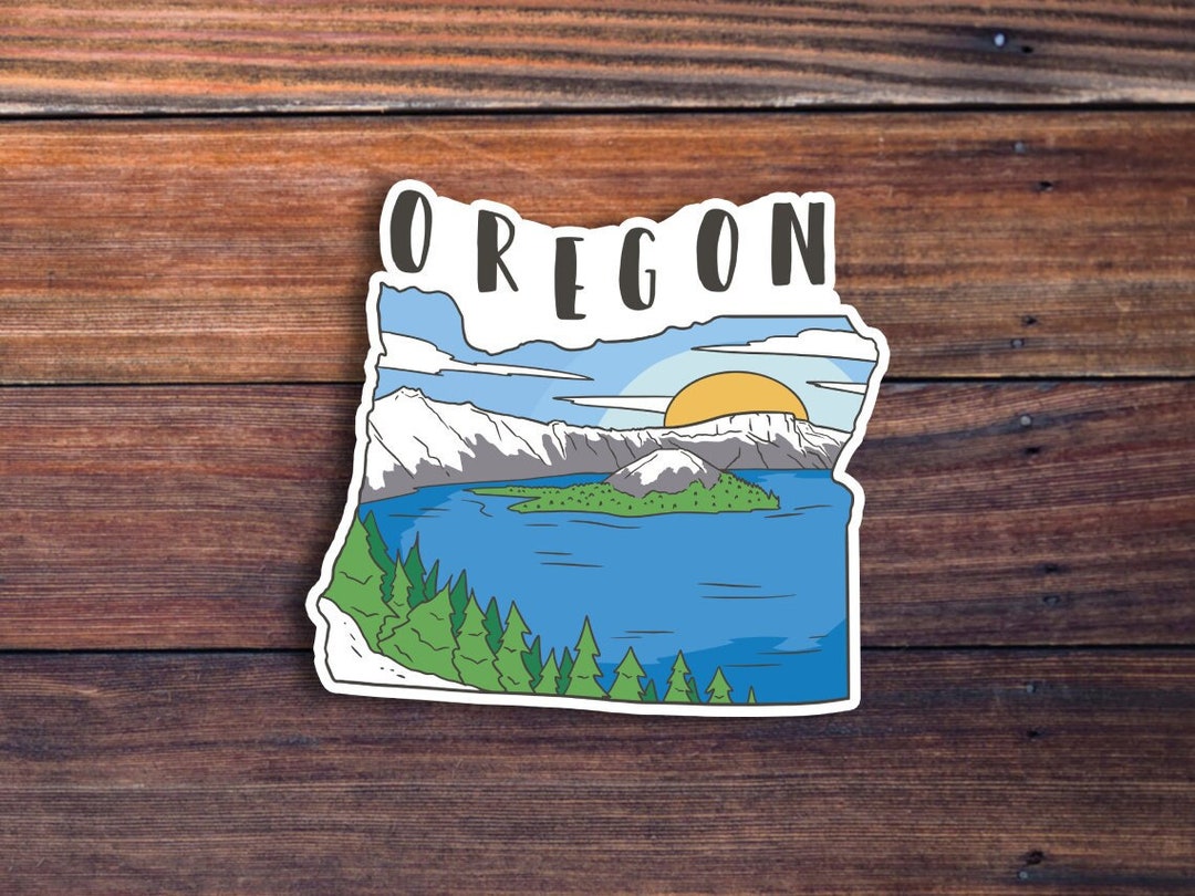 Oregon State Vinyl Sticker, State Outline Sticker, Oregon Decal ...