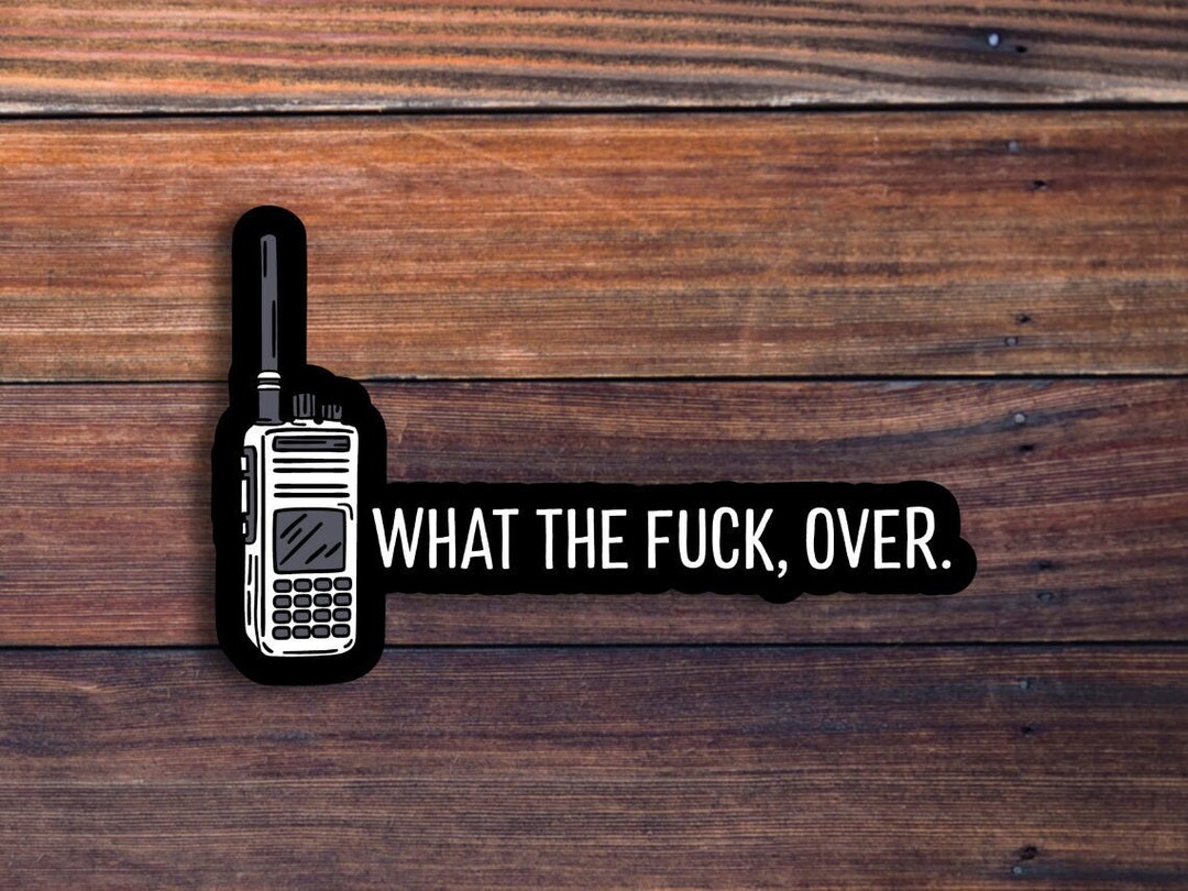 WTF Over Black Vinyl Sticker Funny Stickers Sarcastic - Etsy