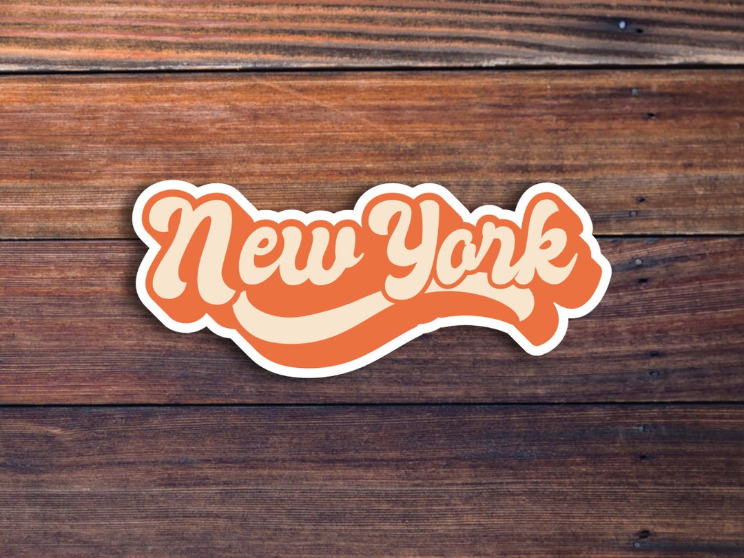 New York Retro Text Vinyl Sticker, New York Stickers, New York Decal ...