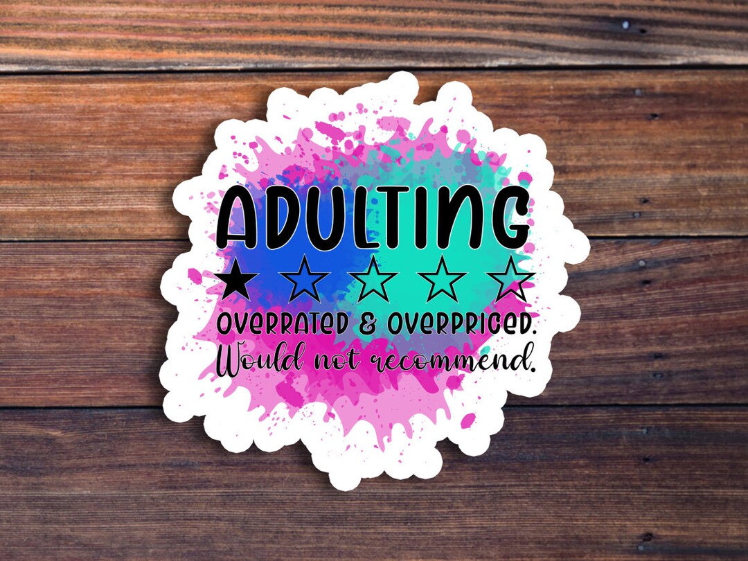 Colorful Adulting Sticker, Funny Sticker, Laptop Decal, Do Not ...