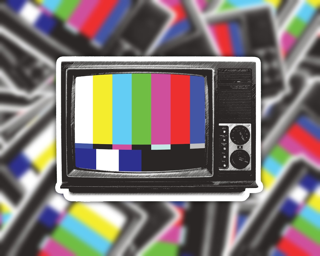 Retro Vintage Lost Signal TV Sticker, Television Sticker, Weird ...