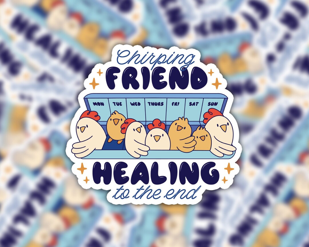 Chirping Friend Sticker, Funny Chicken Sticker, Chicken Lover Gift ...