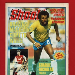 1983 SHOOT! FOOTBALL MAGAZINE - Featuring Wales Vs Brazil, F.A. Cup ...