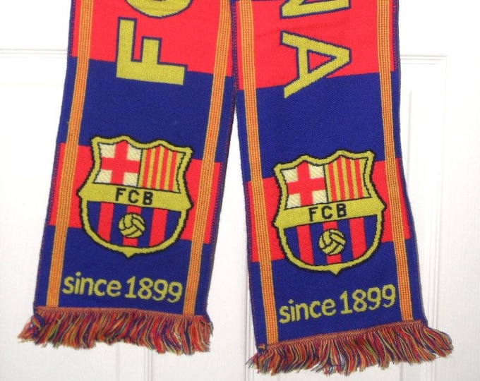 F.C. BARCELONA FOOTBALL SCARF - Official Product - Red / Blue / Yellow ...