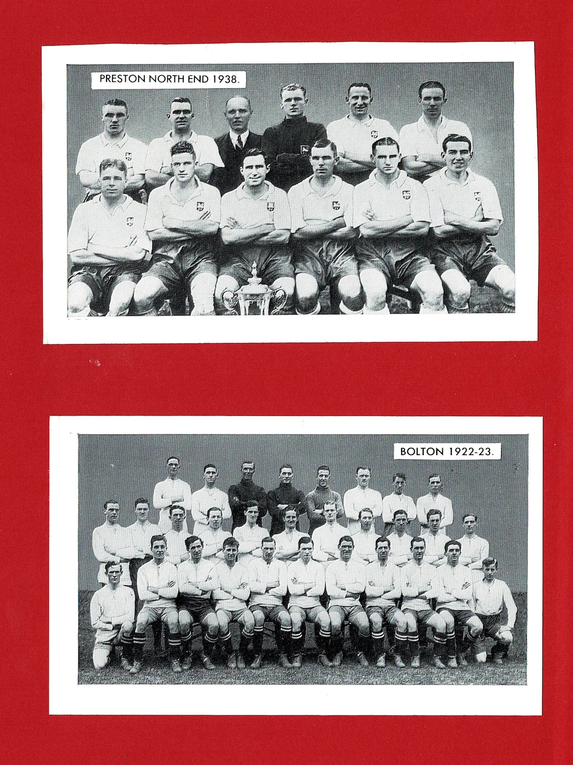 5 X 1962 FOOTBALL TEAM CARDS - Bolton Wanderers, Preston North End ...