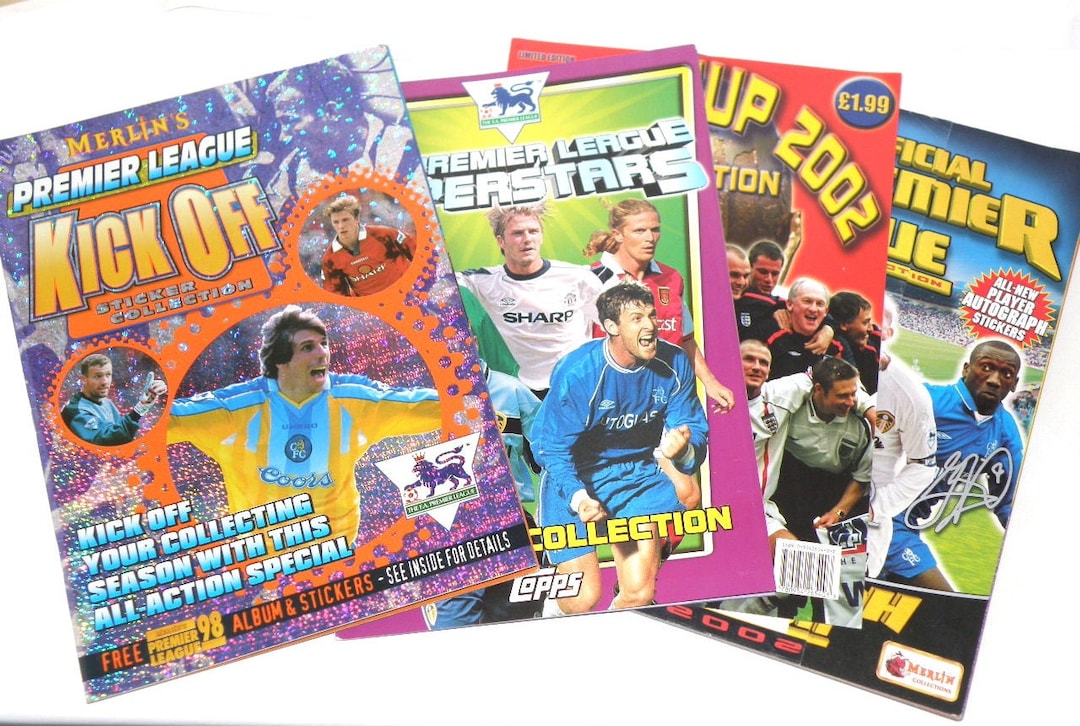 Vintage FOOTBALL STICKER ALBUMS - Empty Unused Trading Card / Sticker ...