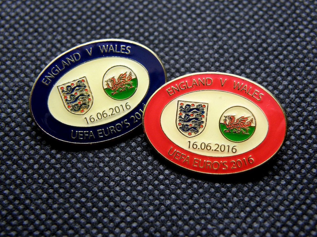 ENGLAND Vs WALES BADGES - Original Enamel Football Pin Badges ...