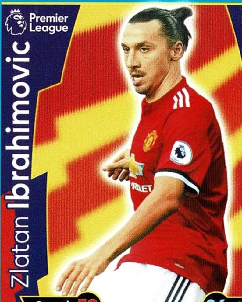 ZLATAN IBRAHIMOVIC - ORIGINAL Footballer Trading Card - Sweden ...
