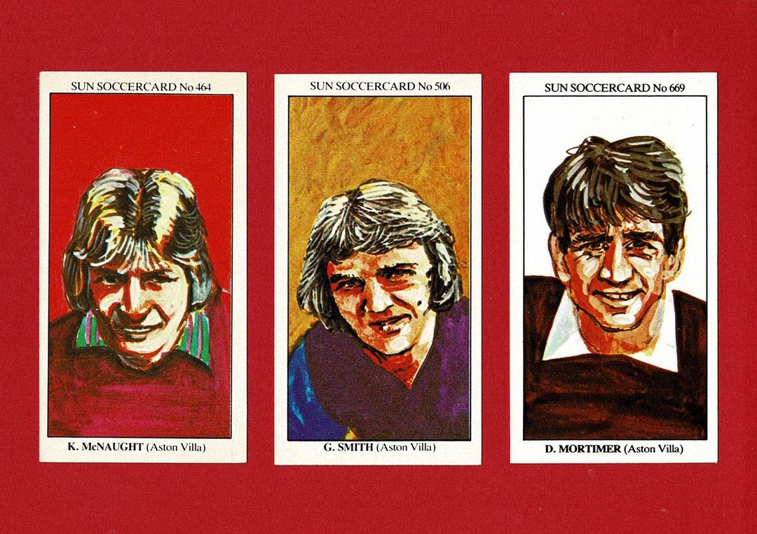 ASTON VILLA F.C. FOOTBALLERS - Sun Newspaper Soccer Cards - Original ...