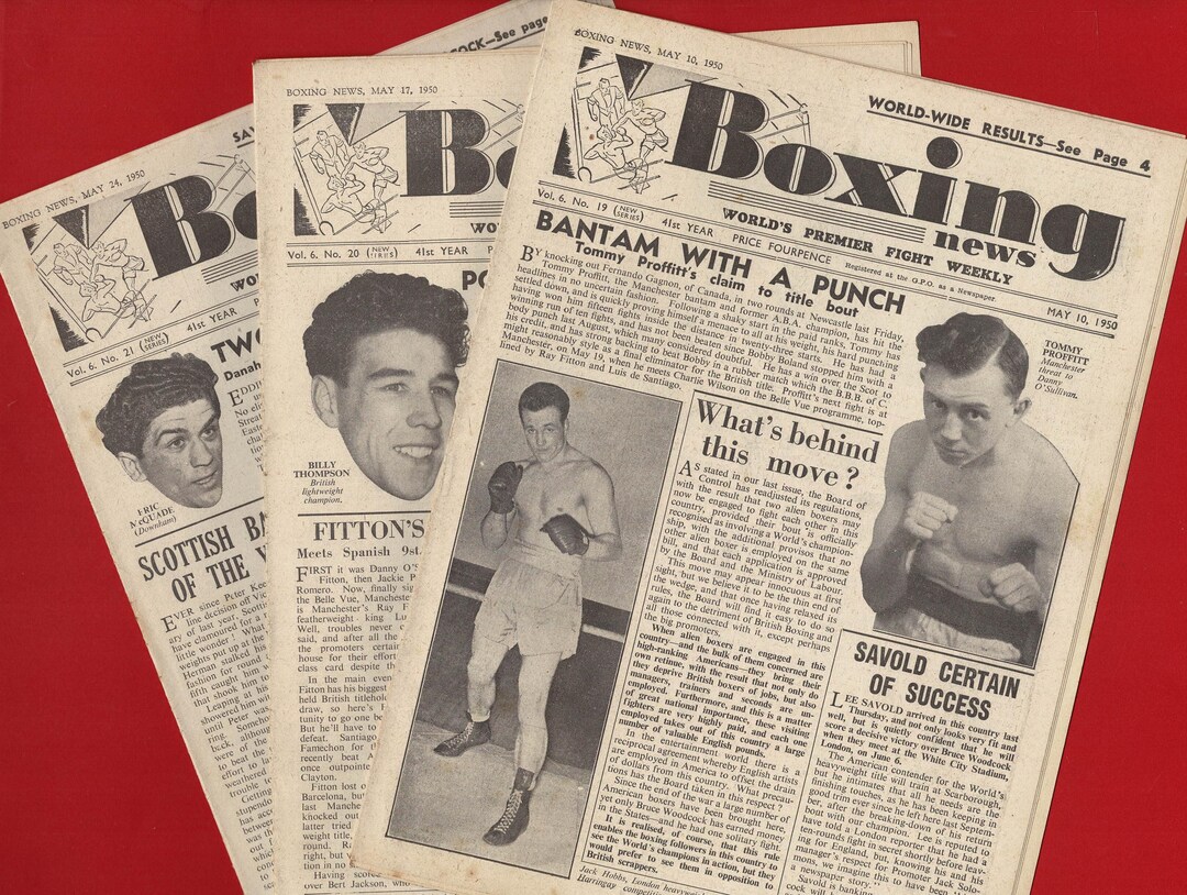 3x 1950 BOXING NEWS - Original Boxing Publications - May 1950 - World's ...