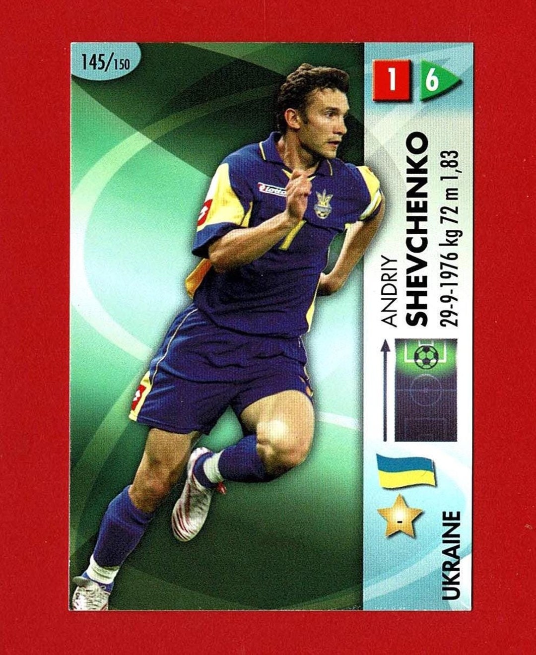 ANDRIY SHEVCHENKO (ukraine) - Original Footballer Trading Card ...
