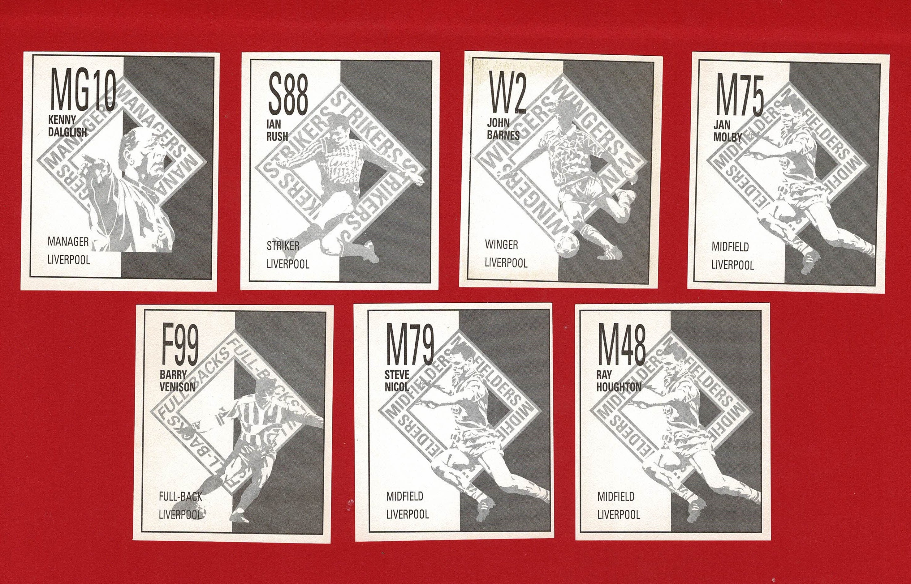 LIVERPOOL F.C. Original 1990 ORBIS Football Stickers Soccer Trading ...