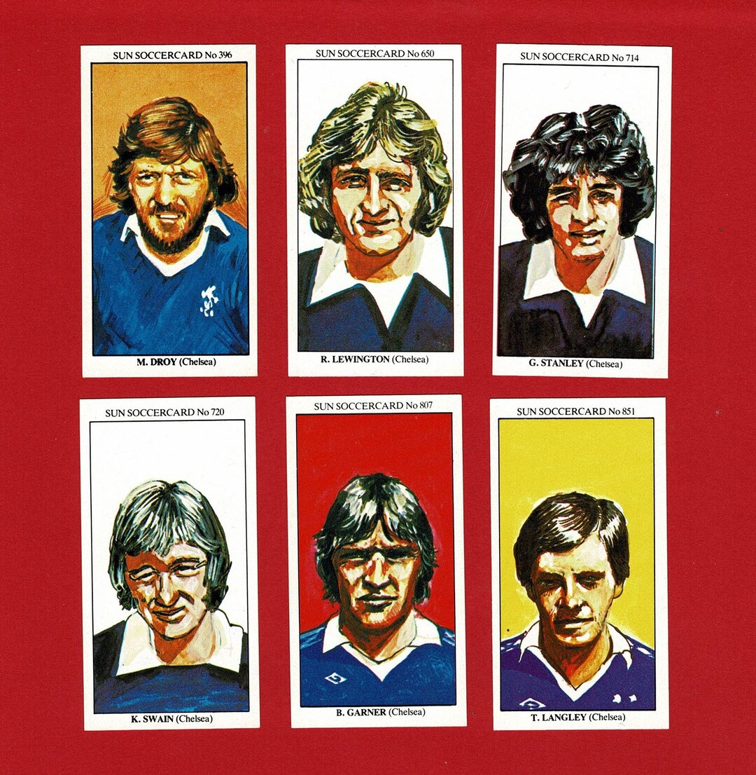 CHELSEA F.C. FOOTBALLERS - Sun Newspaper Soccer Cards - Original 1978/ ...