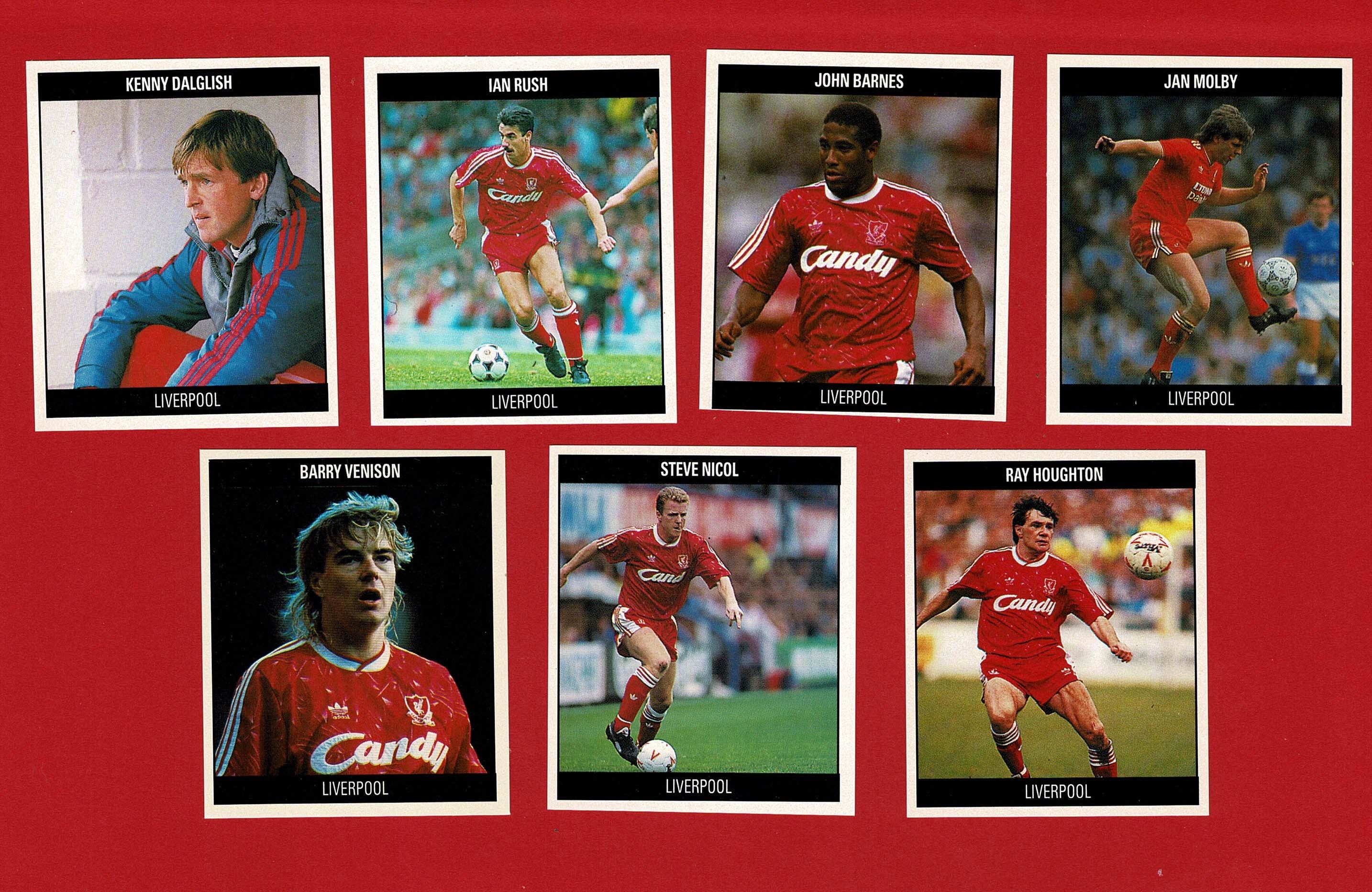 LIVERPOOL F.C. Original 1990 ORBIS Football Stickers Soccer Trading ...