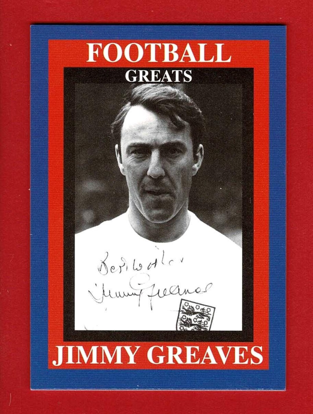 Scarce JIMMY GREAVES 1990's Football Card - 'football Greats' by the ...