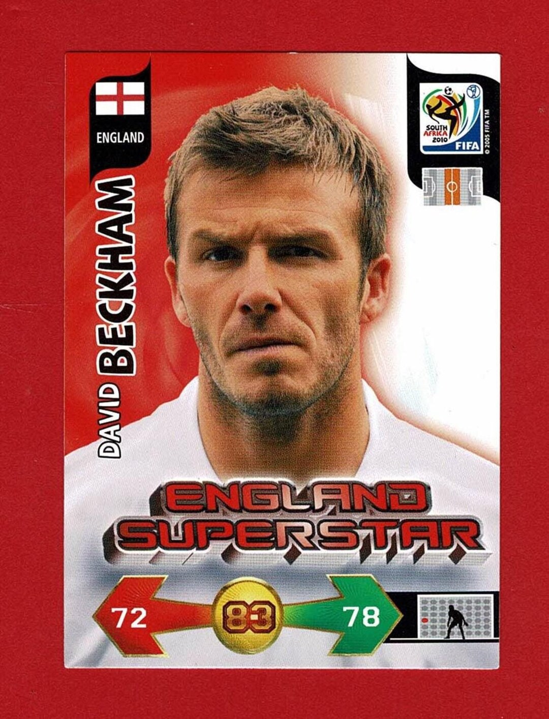 DAVID BECKHAM - ORIGINAL Footballer Trading Card - England Superstar ...