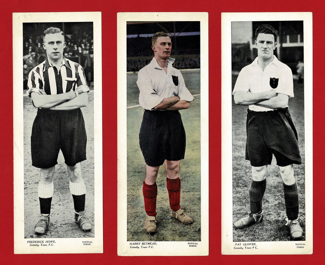 GRIMSBY TOWN F.C. 1930's FOOTBALL Cards Large Original Vintage Cards ...