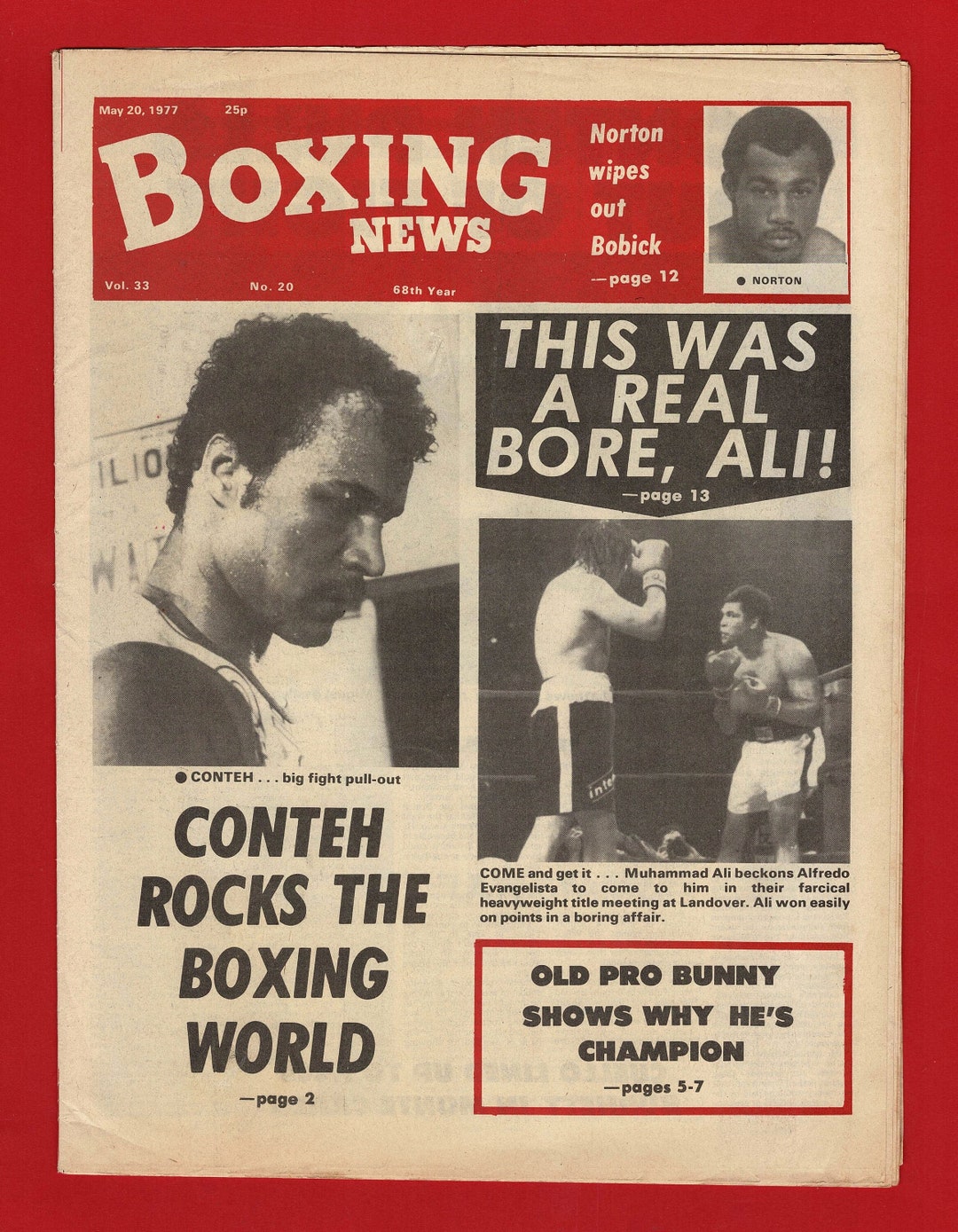 BOXING NEWS MAY 1977 - Original Boxing Publication - Heavyweight ...