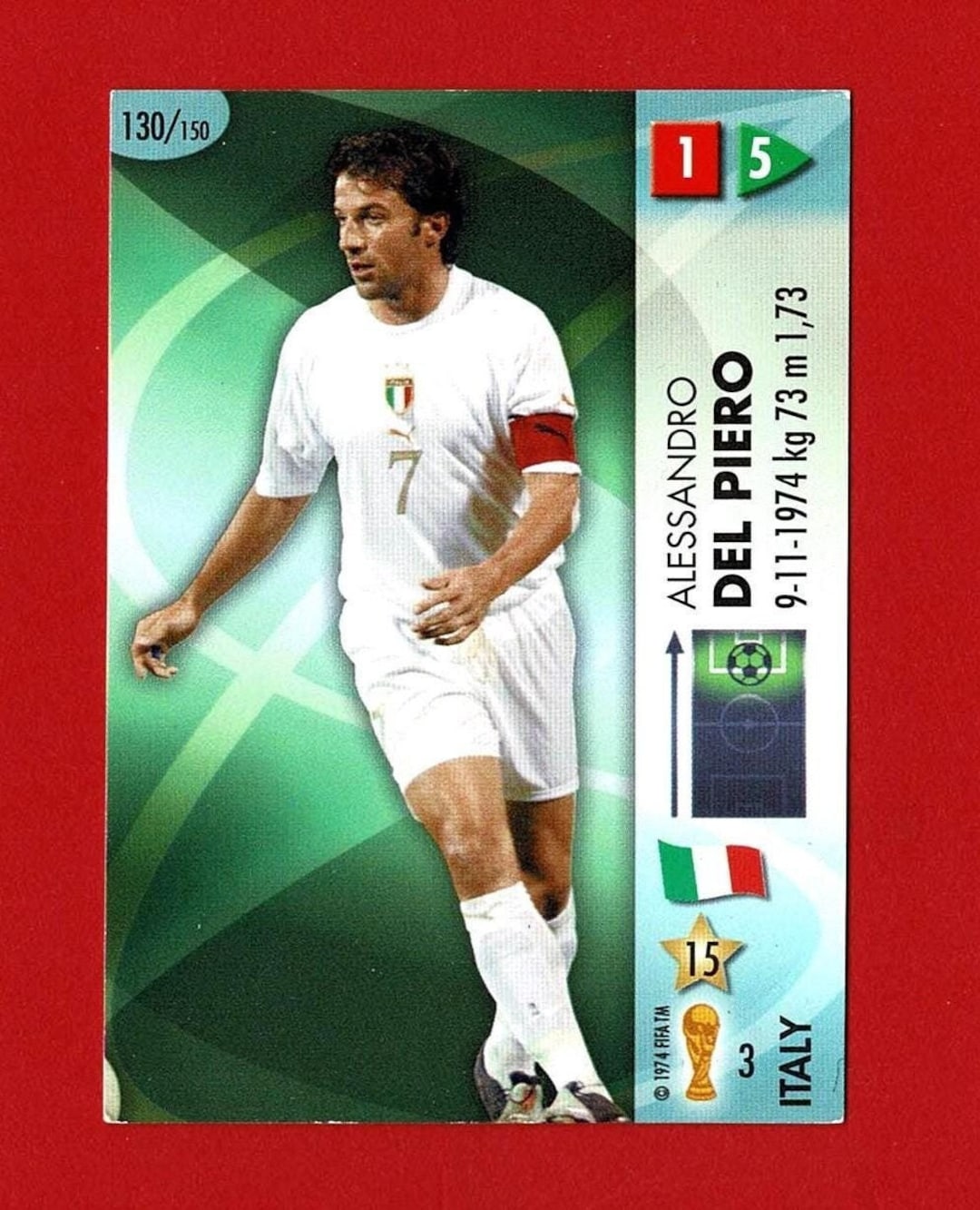 ALESSANDRO DEL PIERO (italy) - Original Footballer Trading Card ...