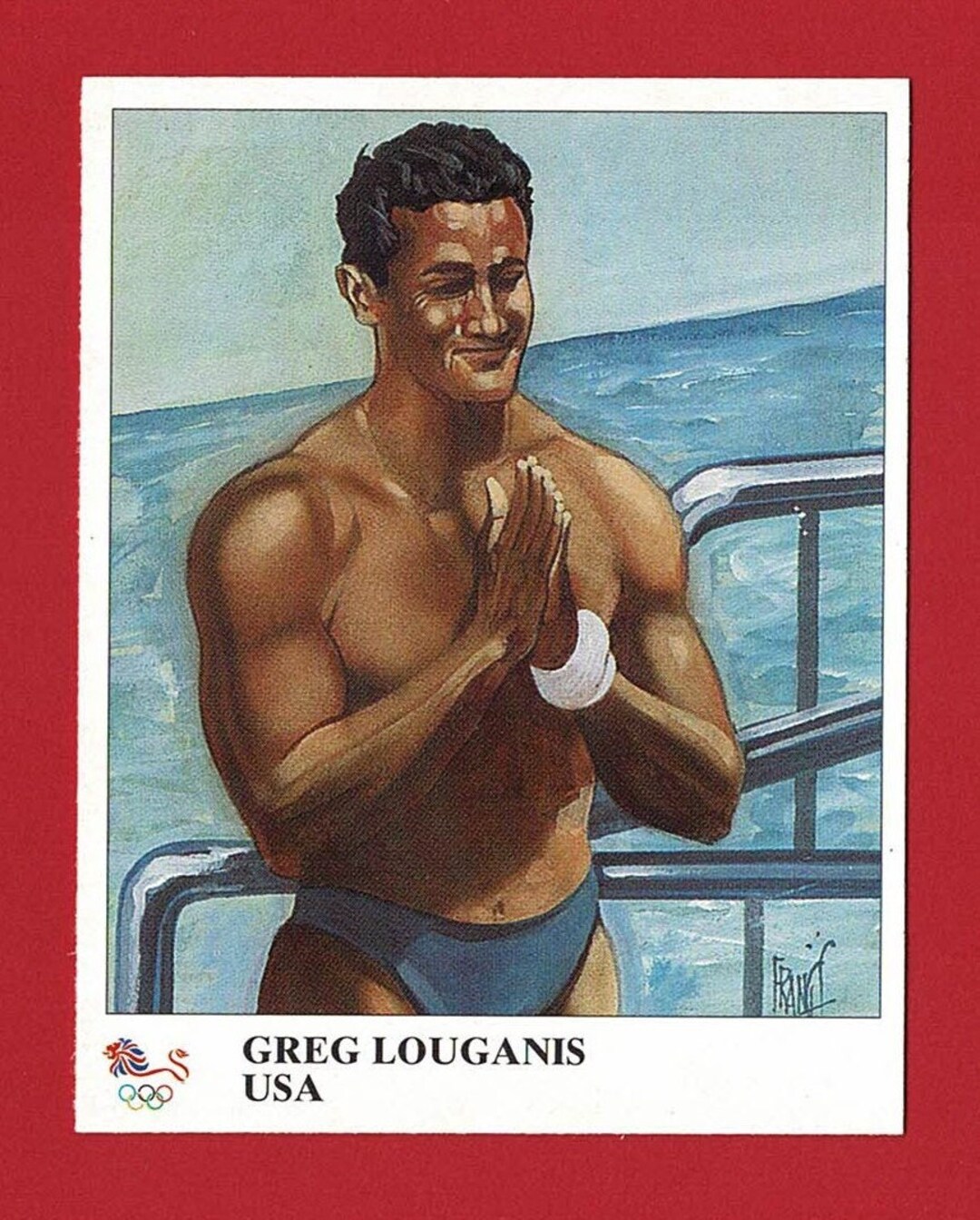 GREG LOUGANIS - Athletics Trade Card - Olympic Champions - 1996 Athlete ...