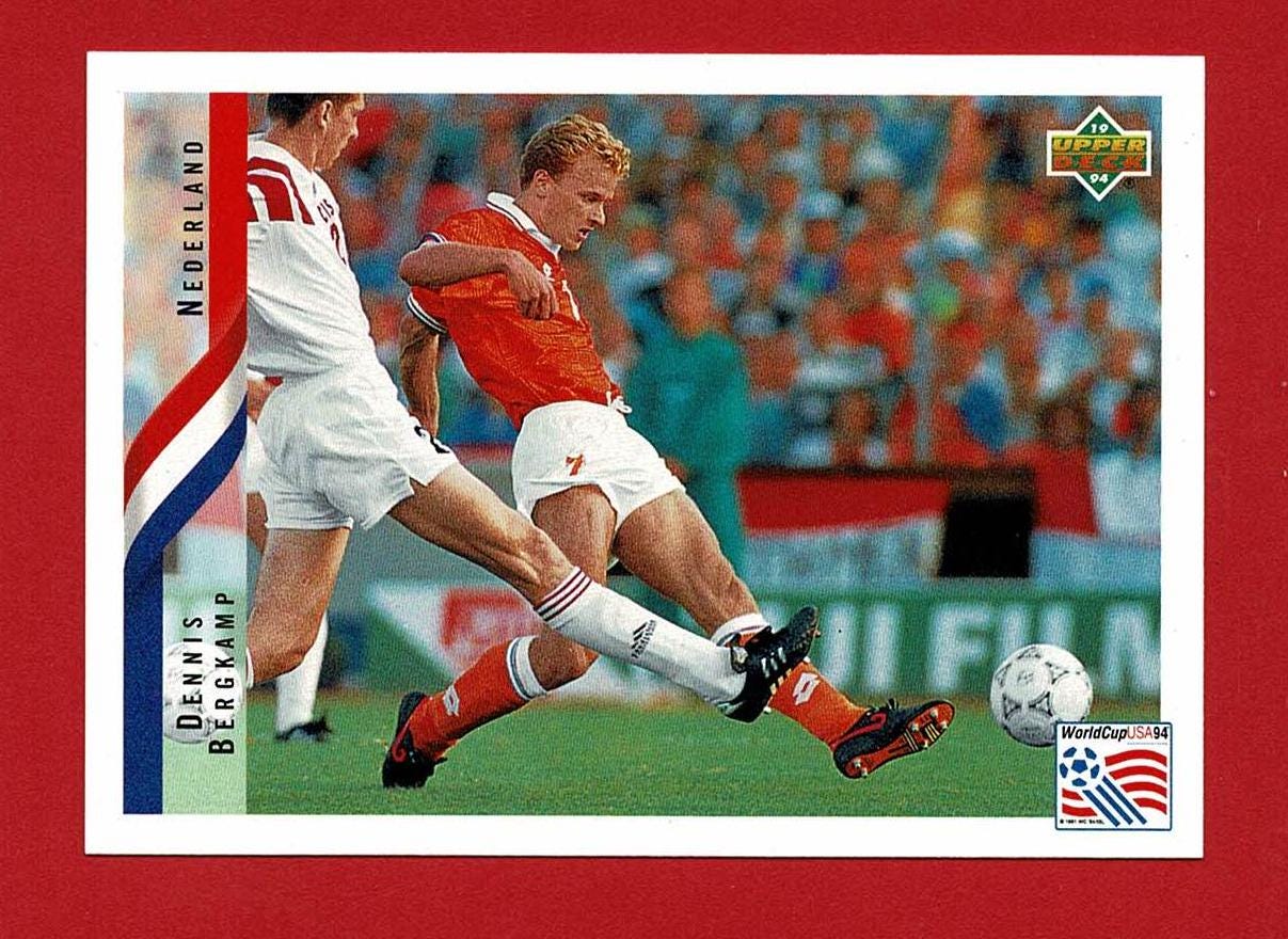 DENNIS BERGKAMP holland / Netherlands Original 1994 Footballer Trading ...