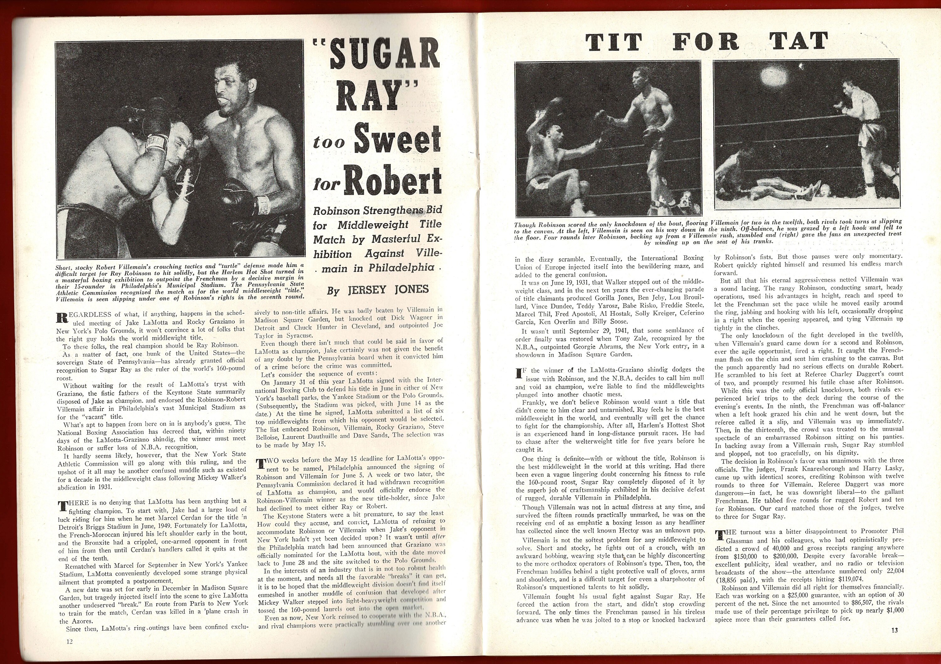 1950 'THE RING' BOXING Magazine - Original August 1950 Publication - Ft ...
