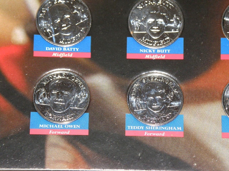 1998 ENGLAND FOOTBALL TEAM - Complete Medallion Coin Set in Original ...