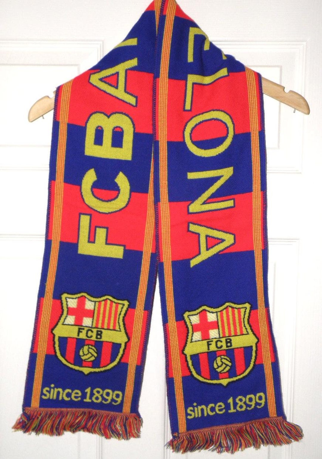 F.C. BARCELONA FOOTBALL SCARF Official Product Red / Blue / Yellow ...