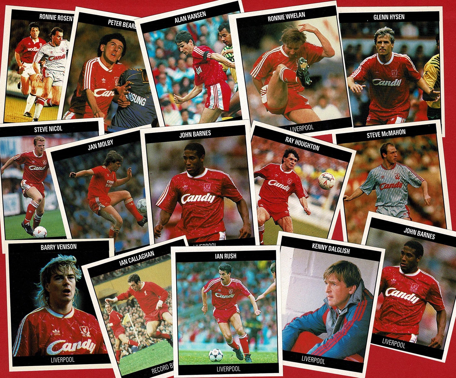 LIVERPOOL F.C. Original 1990 ORBIS Football Stickers Soccer Trading ...