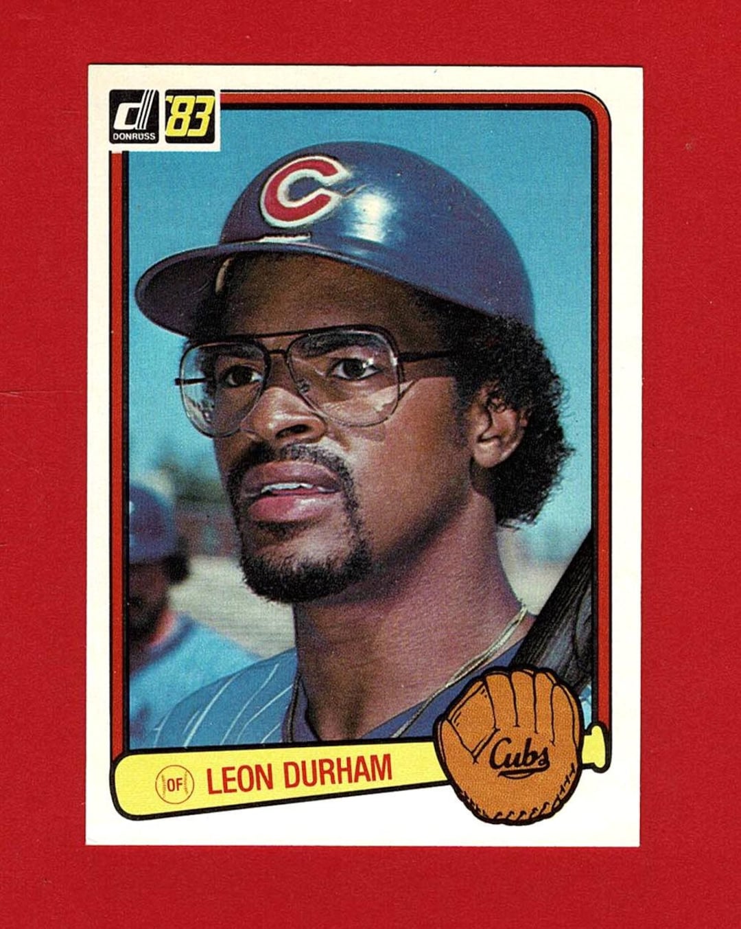 LEON DURHAM - BASEBALL Trading Card - Chicago Cubs - Donruss 1983 M.L.B ...