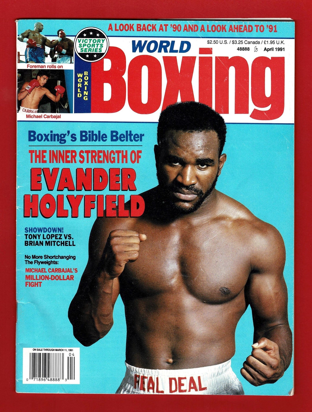 1991 'WORLD BOXING' Magazine - Original April 1991 Publication ...