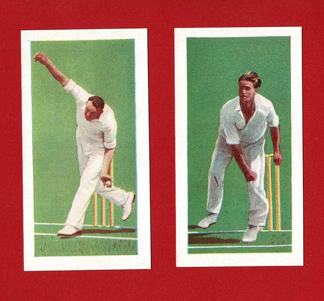 1956 CRICKETERS Cards - Brian Close & Bob Appleyard - Yorkshire ...