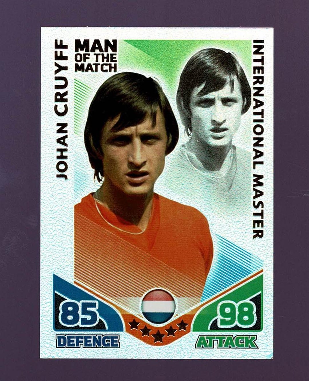JOHAN CRUYFF - ORIGINAL International Master Foil Footballer Trading ...
