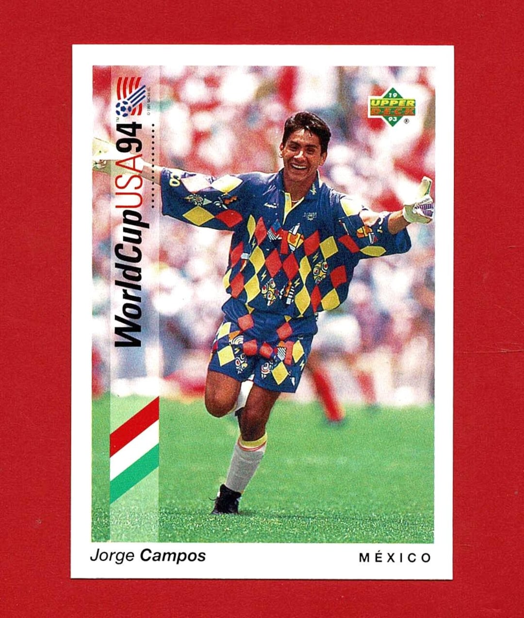 JORGE CAMPOS (MEXICO) - Original 1994 Footballer Trading Card - U.S.A ...