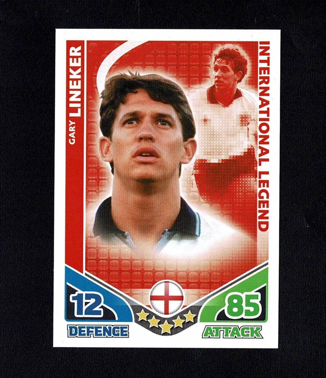 GARY LINEKER - Original English Footballer Legend Trading Card ...