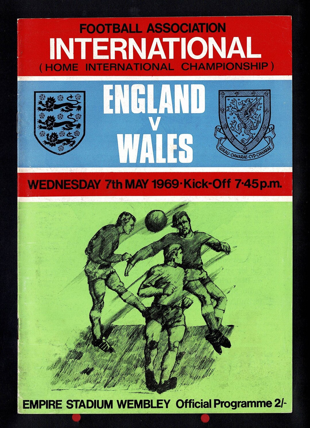 1969 ENGLAND FOOTBALL Programme - England V WALES - Original - 7th May ...