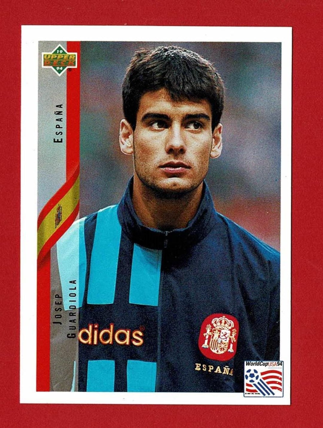 Josep 'PEP' GUARDIOLA (SPAIN) - Original 1994 Footballer Trading Card ...