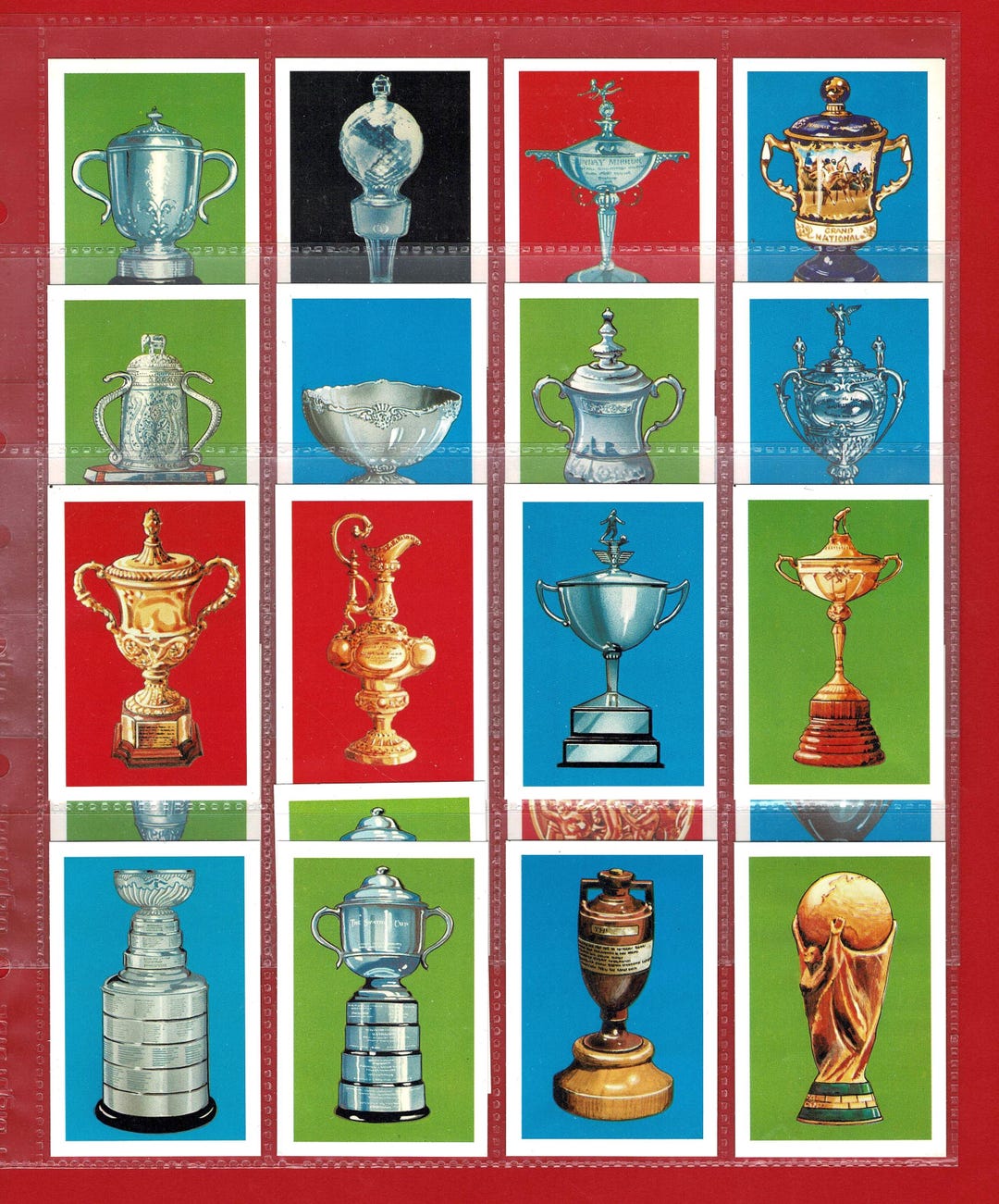 FAMOUS SPORTING TROPHIES - Trading Cards X 24 - British Trade Cards ...