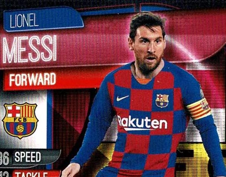 LIONEL MESSI - ORIGINAL Footballer Trading Card - F.C. Barcelona ...