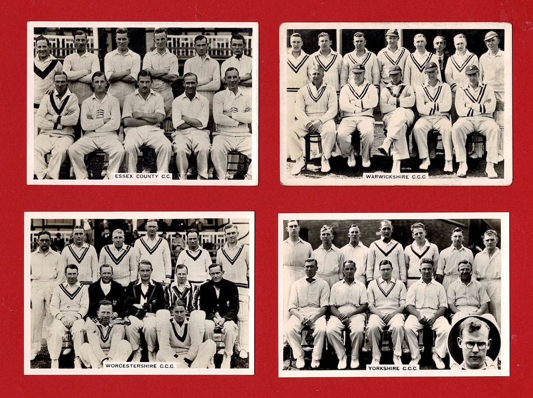 1936 CRICKET TEAM CARDS - Original British Cigarette Tobacco Cards ...