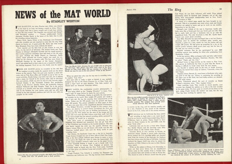 1950 'THE RING' BOXING Magazine - Original August 1950 Publication - Ft ...