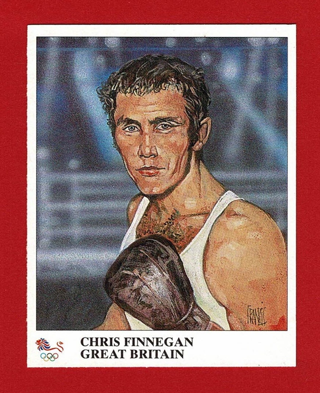 CHRIS FINNEGAN BOXING Trade Card Olympic Champions 1996 Boxer Card ...