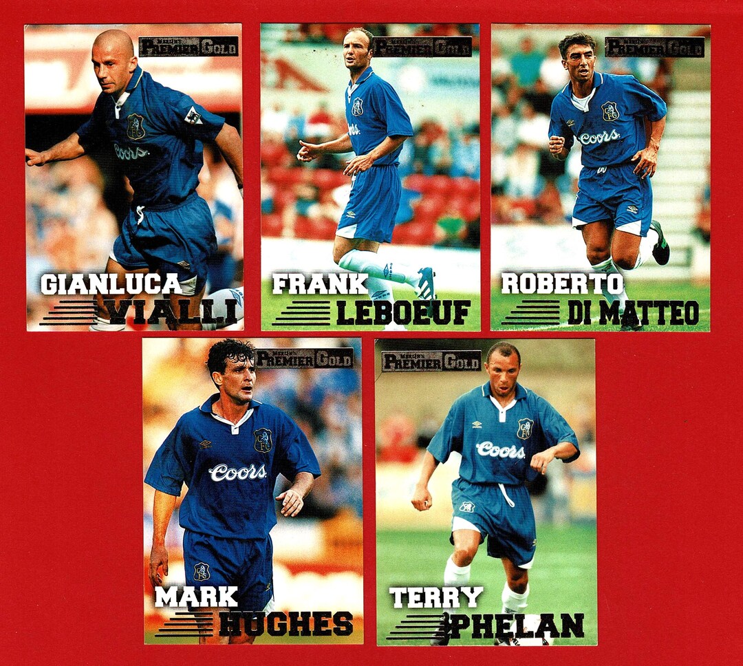 5 X CHELSEA FC FOOTBALLERS Original 1996 Cards Chelsea Football Club ...