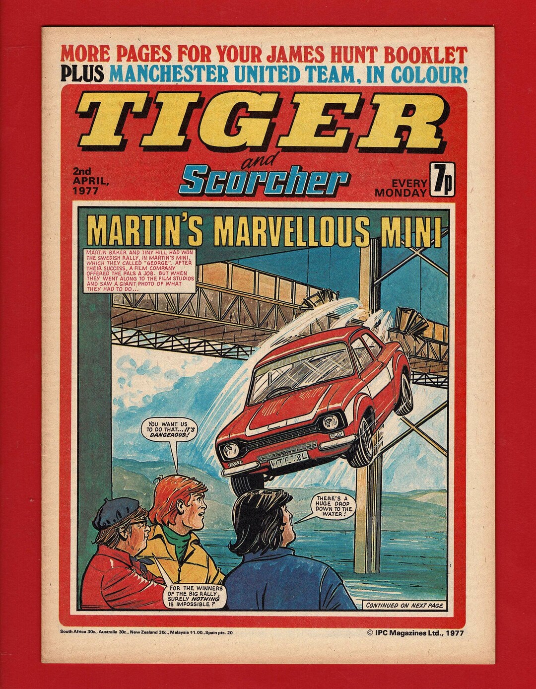 1977 TIGER & SCORCHER COMIC - Featuring Skid Solo, Nipper, Billy's ...