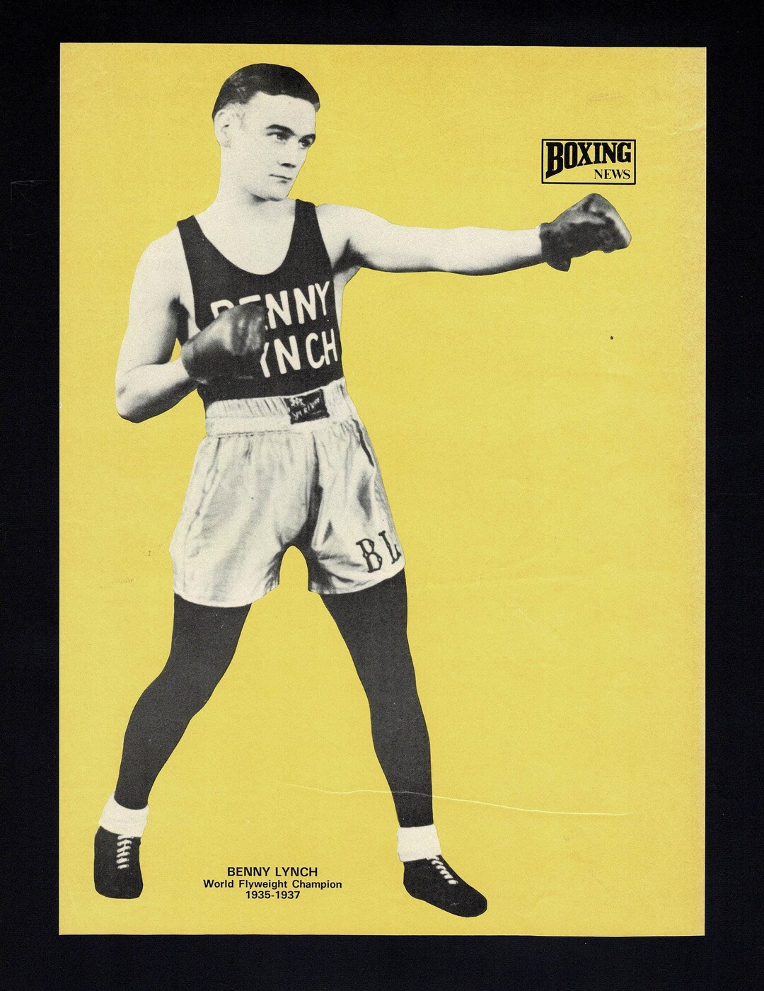 BENNY LYNCH Boxer - Boxing News Poster - Original - 11 1/4" X 8 1/4 ...