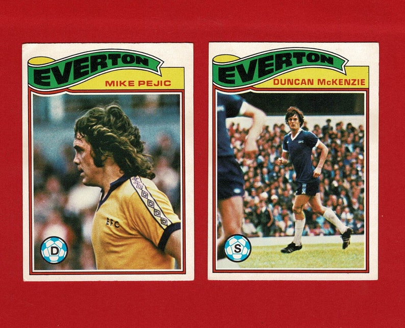 EVERTON F.C. FOOTBALL CARDS - Original 1978 Footballer Gum Trading ...
