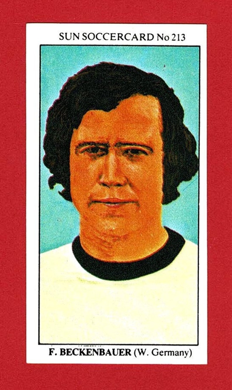 FRANZ BECKENBAUER - Sun Newspaper SOCCERCARDS - Original 1978 Football ...